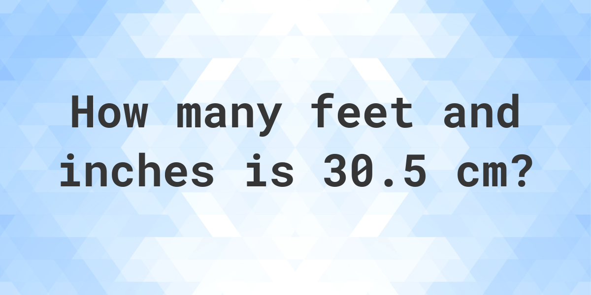 What is 30.5 cm in feet and inches? - Calculatio