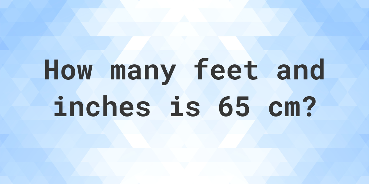 What is 65 cm in feet and inches? - Calculatio