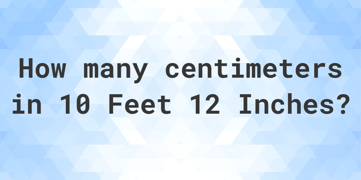 10 feet 12 inches in centimeters - Calculatio