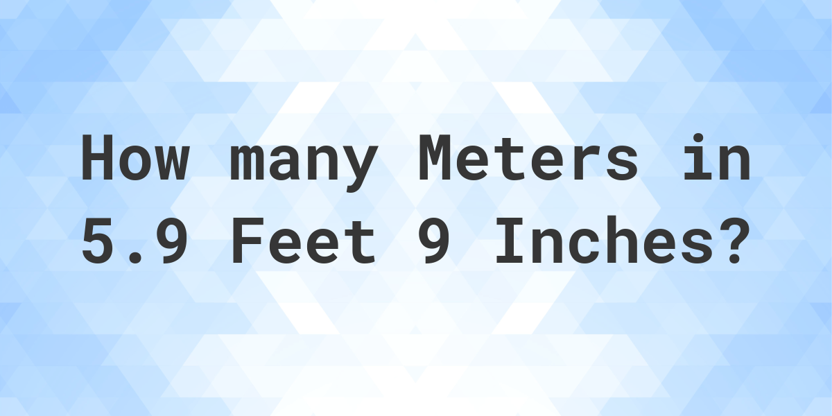 5.9 feet 9 inches in meters - Calculatio