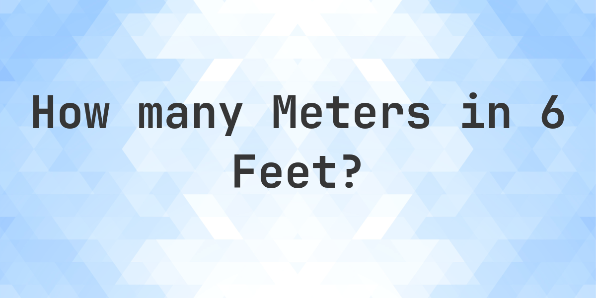 6 Feet In Meters Calculatio
