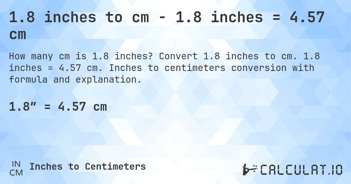 1 8 Inches In Cm Calculatio 1 8 Inches In Cm Calculatio