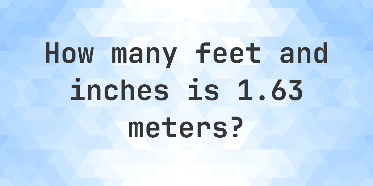 1 63 Meters To Feet And Inches Calculatio 1 63 Meters To Feet And Inches Calculatio