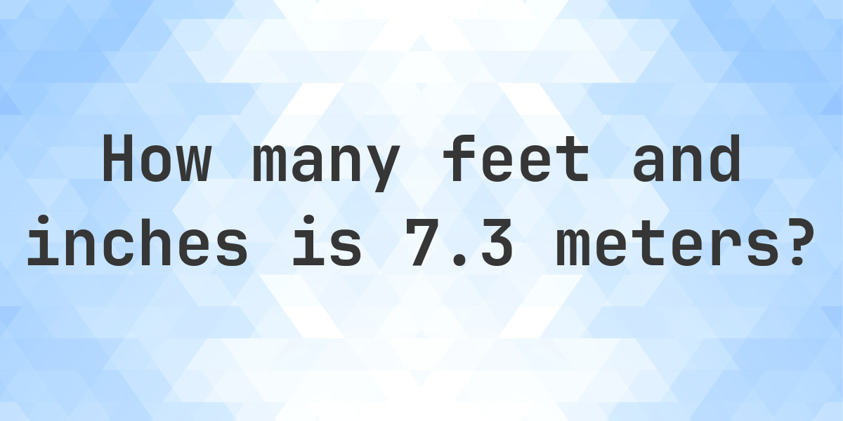 7.3 Meters to feet and inches - Calculatio