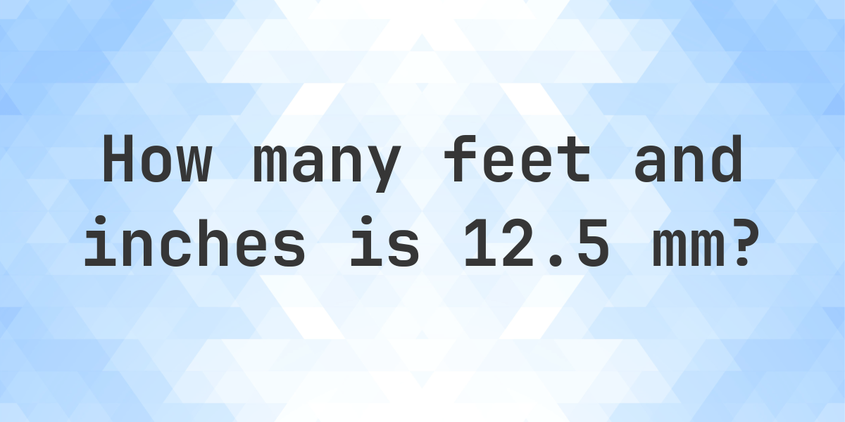 12.5 mm to feet and inches - Calculatio