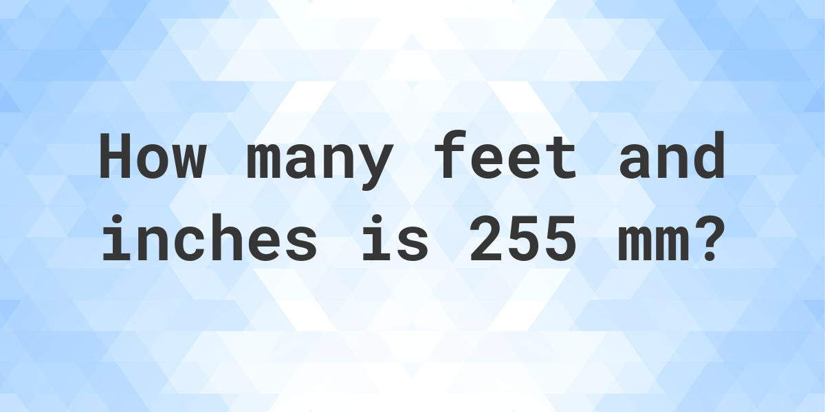 255 mm to feet and inches - Calculatio