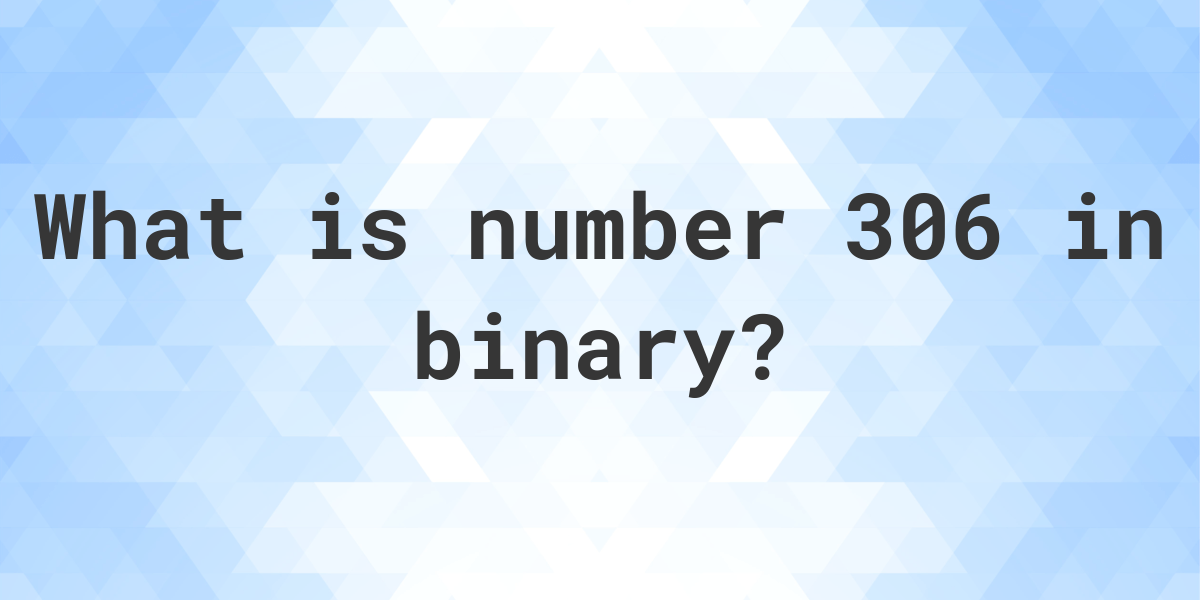 306 in binary - Calculatio