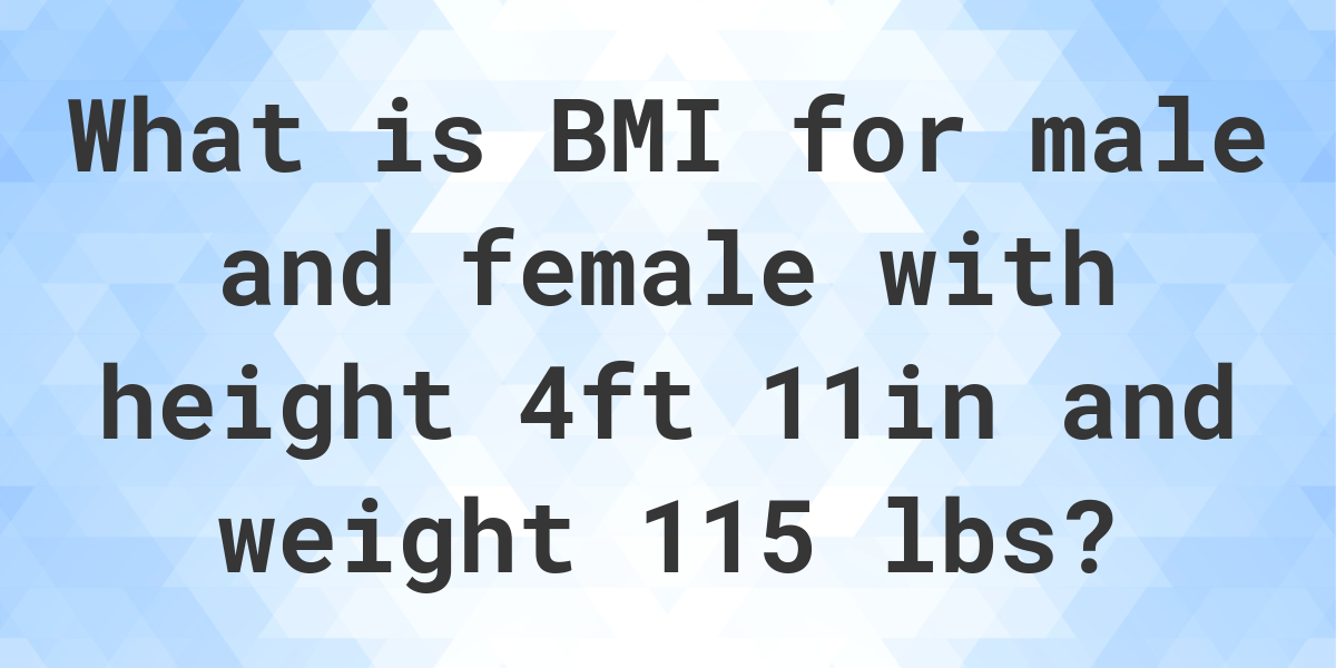 What is 4'11" and 115 lbs BMI? - Calculatio