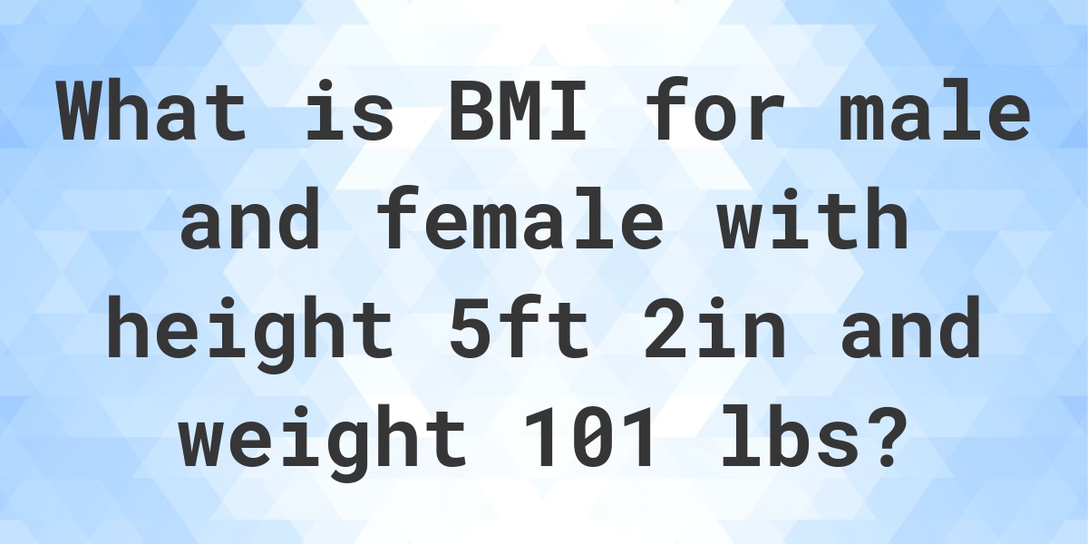 What is 5'2" and 101 lbs BMI? - Calculatio