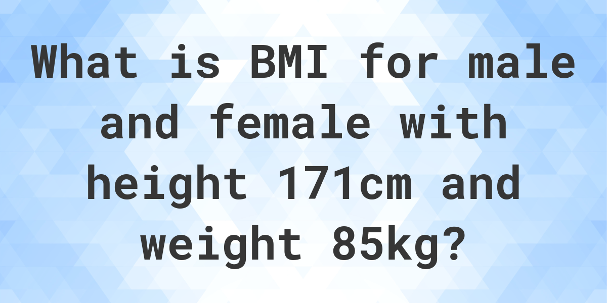 What is 171 cm and 85 kg BMI? - Calculatio